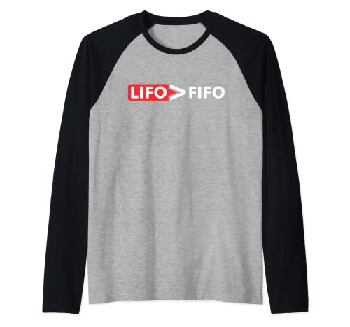 LIFO > FIFO Accountant Controller CPA Bookkeeper Funny Cute Raglan Baseball Tee