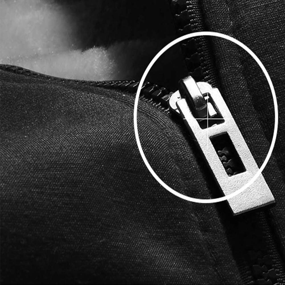 MACHLAB Men's Pullover Winter Workout Fleece Hoodie Jackets Full Zip Wool Warm Thick Coats Black#W11 2XL