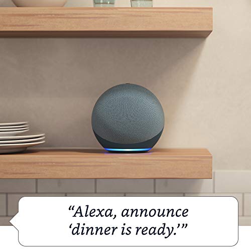 Echo (4th Gen) | Charcoal with Philips Hue White Smart Bulb