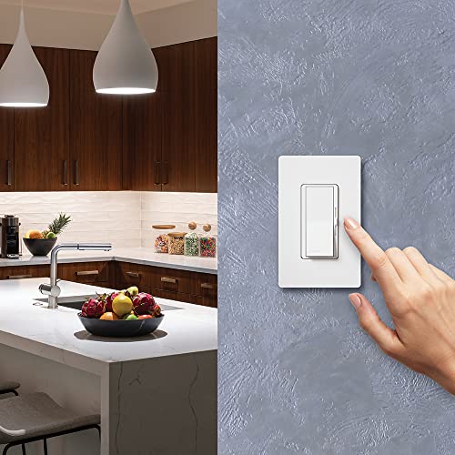 Lutron Diva Dimmer Switch for Incandescent Bulbs, 600-Watt/Single-Pole, DV-600PH-LA, Light Almond