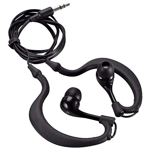 GZCRDZ Waterproof Sports Wired Earbud Earphone 3.5mm in Ear Hook Stereo Headphone for Swimming Diving Headset MP3 MP4 Player Cell Phone (Black)