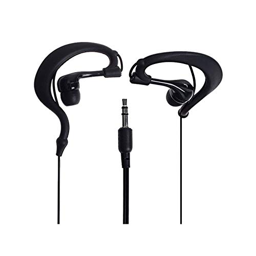 GZCRDZ Waterproof Sports Wired Earbud Earphone 3.5mm in Ear Hook Stereo Headphone for Swimming Diving Headset MP3 MP4 Player Cell Phone (Black)