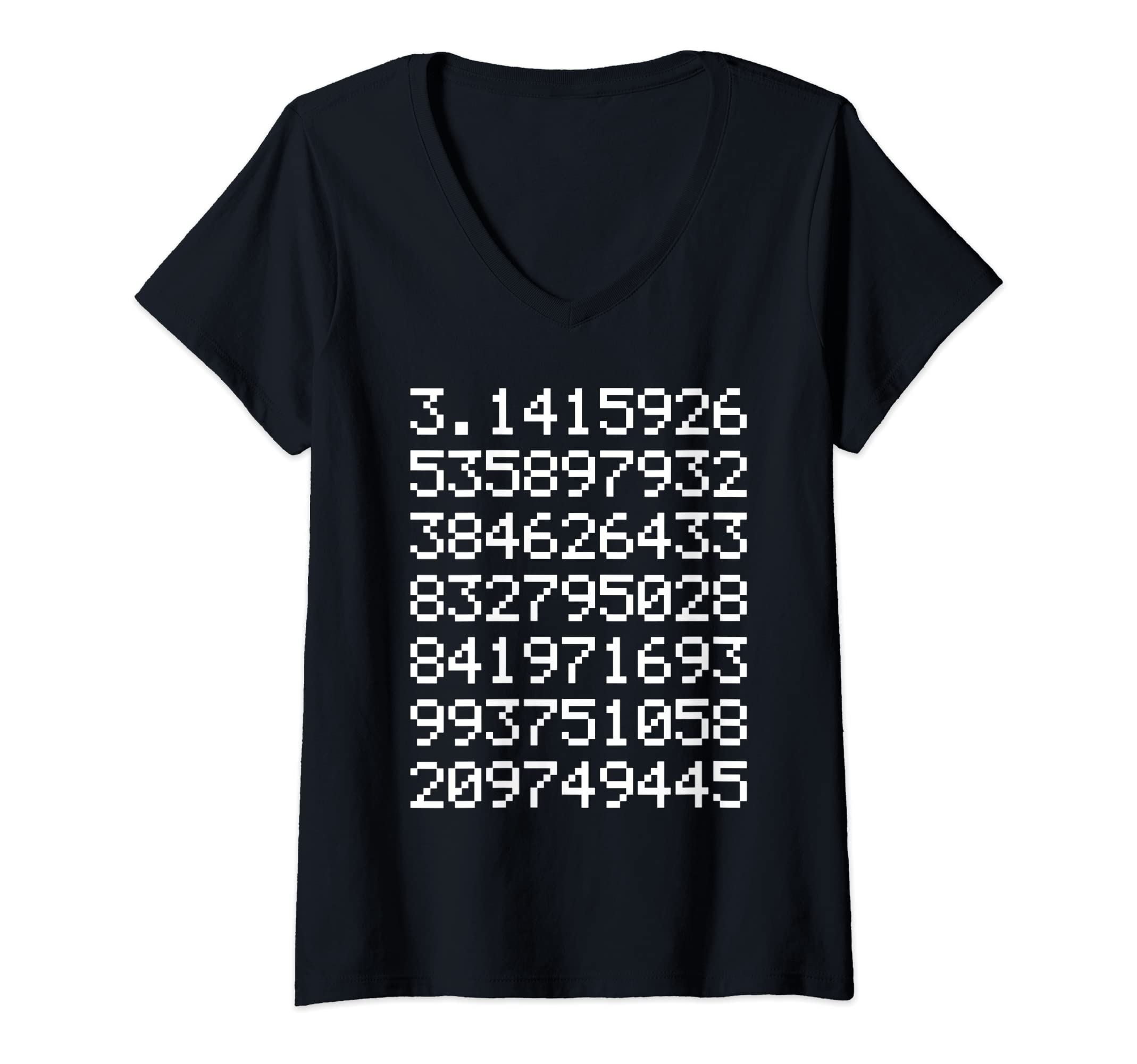 Womens 3.14 Pi Day Number Math Geek Teachers Graphing Calculator V-Neck T-Shirt