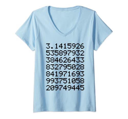 Womens 3.14 Pi Day Number Math Geek Teachers Graphing Calculator V-Neck T-Shirt