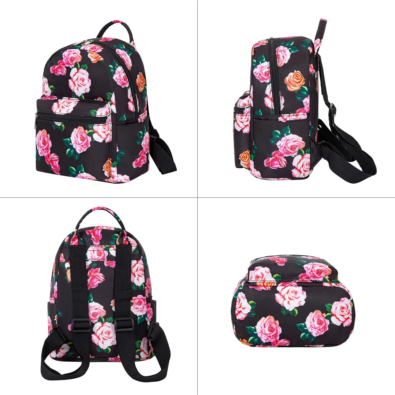 Cute 10 inch mini pack bag backpack for grils children and adult (flower1)