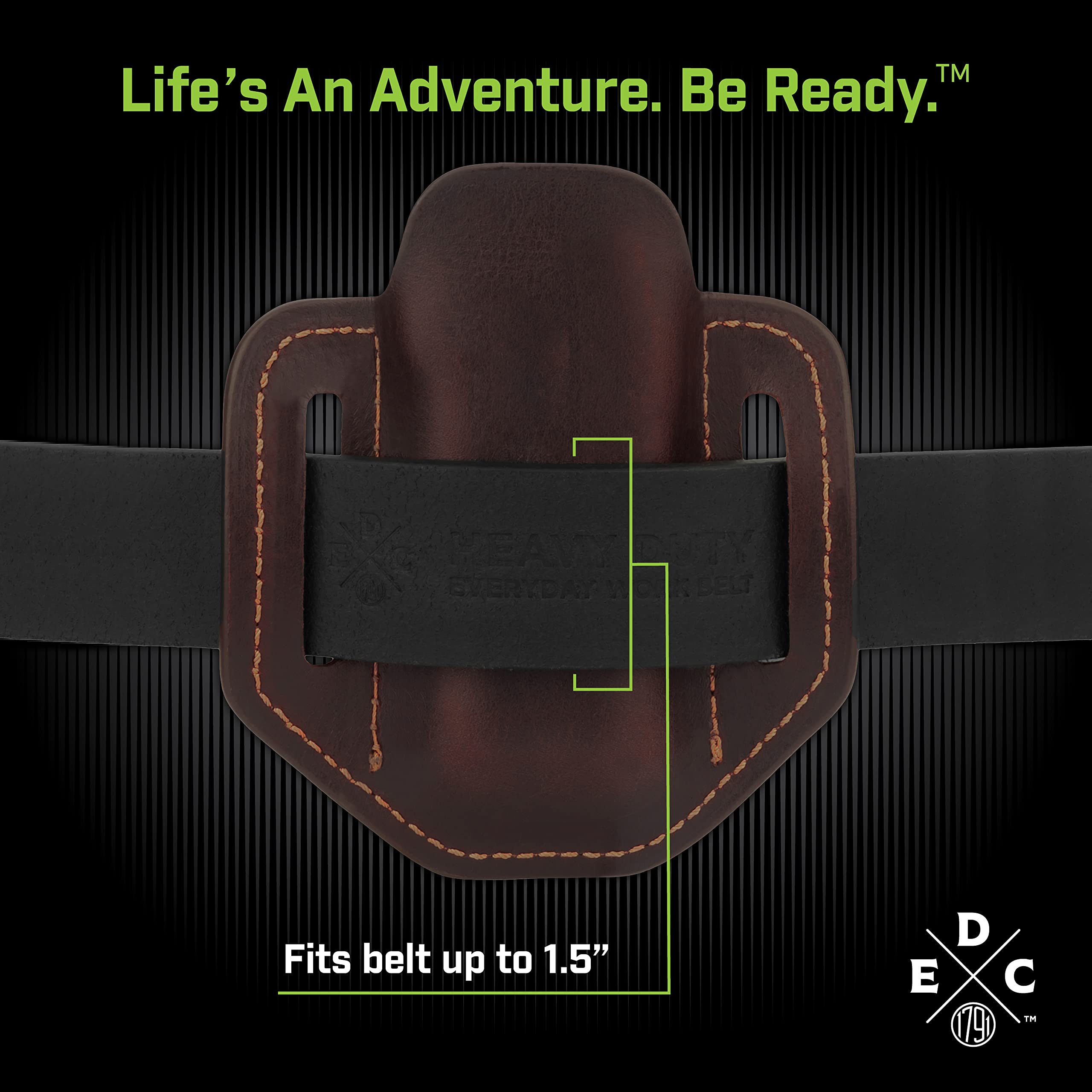 1791 EDC Multitool Sheath, American Leather, Multitool Pouch for Belts, Compatible with Heavy Duty Leatherman, SOG and Gerber