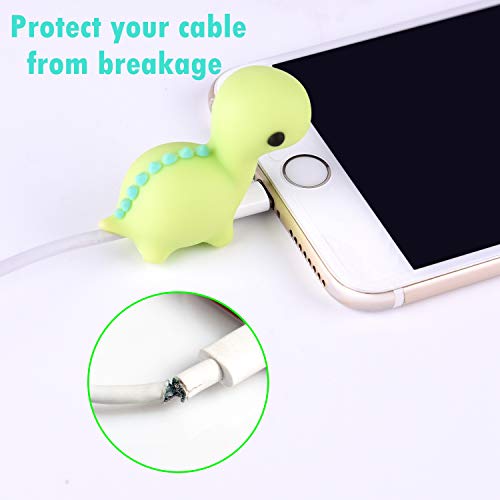 TUPARKA 18 pcs Cable Protector for iPhone,ipad USB Cable, Plastic Cable Protectors Cute Fish Dinosaur Animals Charging Cable Saver, Phone Accessory Protect USB Charger