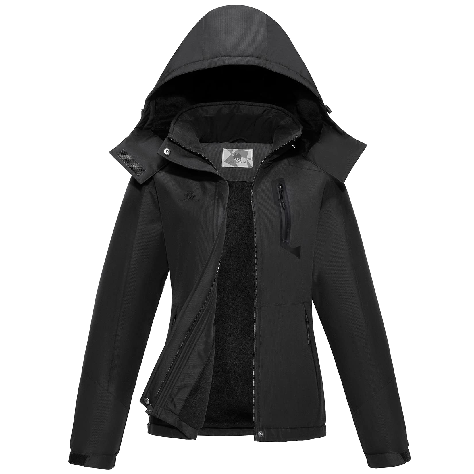 GOLDEN CAMEL Women's Winter Jacket Windproof Ski Snow Jacket Waterproof Thicken Parka Rain Jacket Warm Puffer Coat