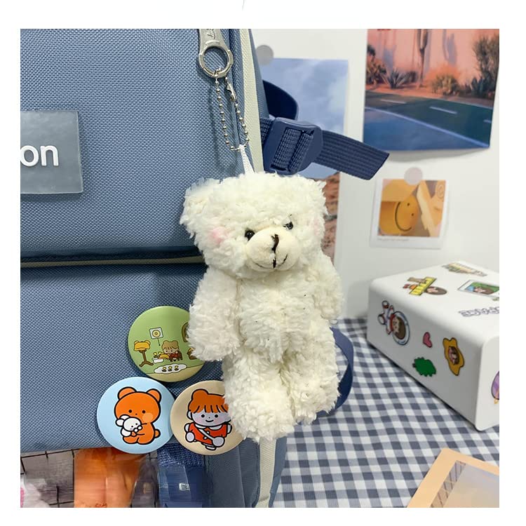 4Pcs Cute Backpack Set with Pins Pandent Kawaii Ita Bags Supplies Bookbag Aesthetic Back to School Stationary Accessories (Blue)
