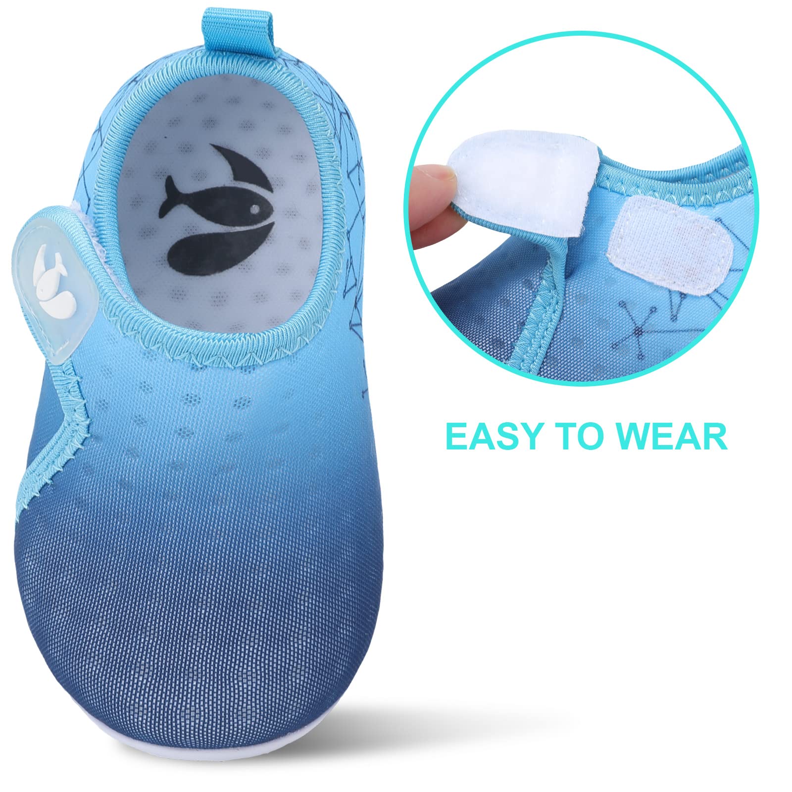 FEETCITY Baby Boys Girls Water Shoes Beach Swim Pool Shoe Barefoot Aqua Socks 6-12 Months Infant