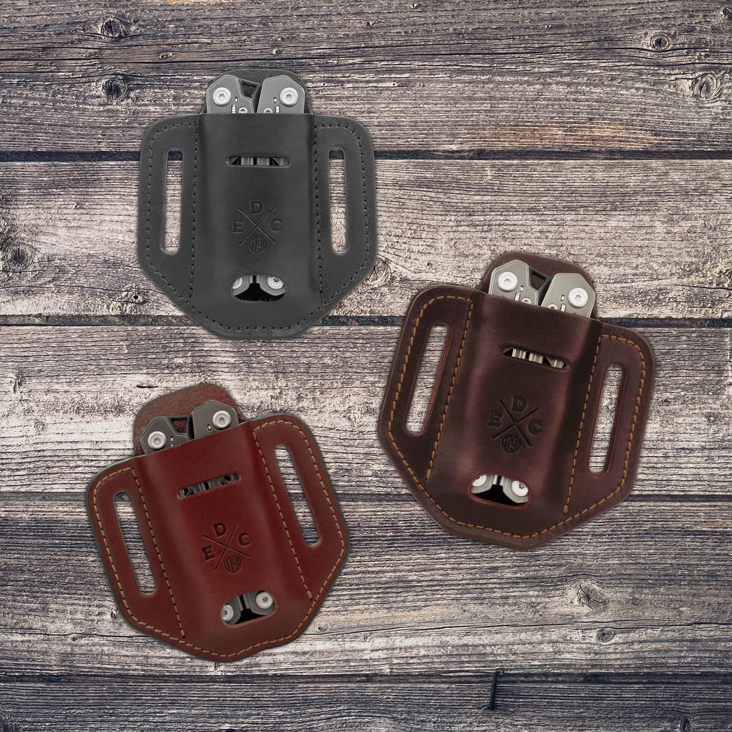1791 EDC Multitool Sheath, American Leather, Multitool Pouch for Belts, Compatible with Heavy Duty Leatherman, SOG and Gerber
