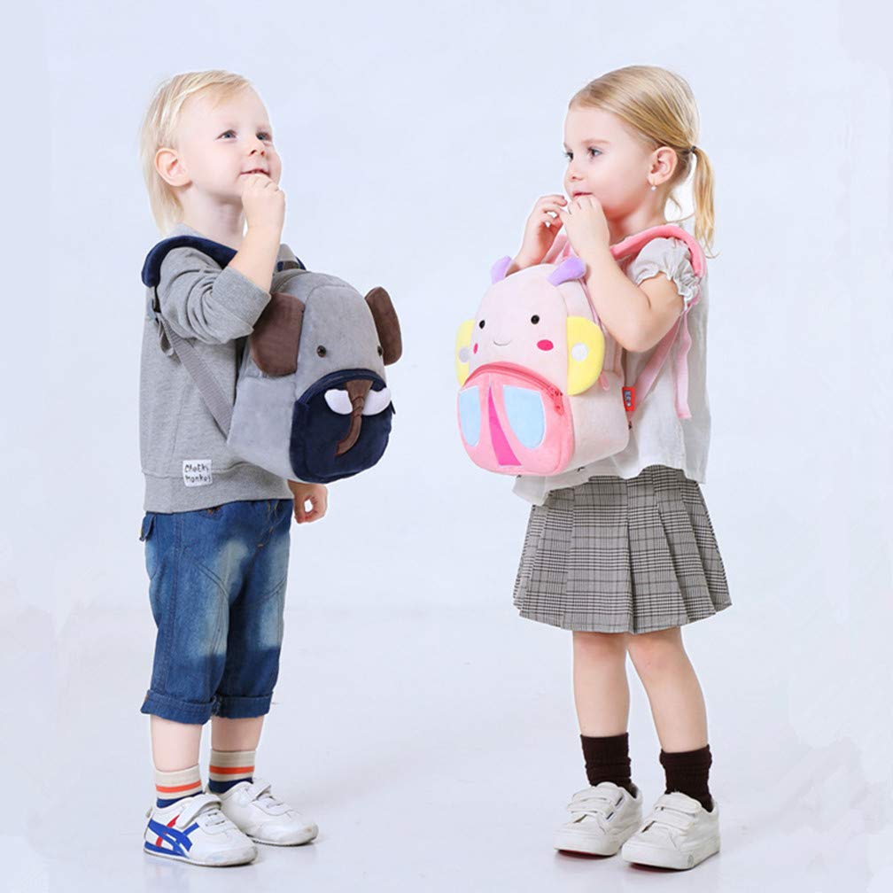 Toddler Backpack Zoo Plush Mini Daypack Animal Cartoon Travel Bag for Baby Girl Boy (Blue(Hippo))