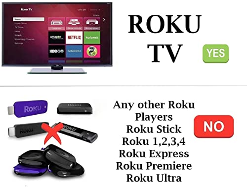 Universal for Roku TV Remote, Replacement for TCL/ONN/Philips/Sanyo/RCA/JVC/LG/Haier/Hitachi/Magnavox/Element/Westinghouse Roku TV - No Setup Needed