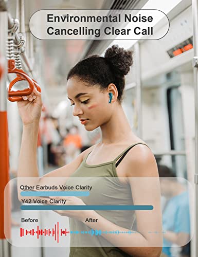 Wireless Earbuds, Bluetooth 5.3 Ear Buds Touch Control with in-Ear Built-in Microphone Deed Bass Headphones,Premium Stereo Earphones IPX6 Waterproof Headset for Sport