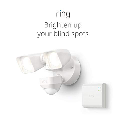Ring Smart Lighting β Floodlight, Wired, Outdoor Motion-Sensor Security Light, White (Starter Kit)