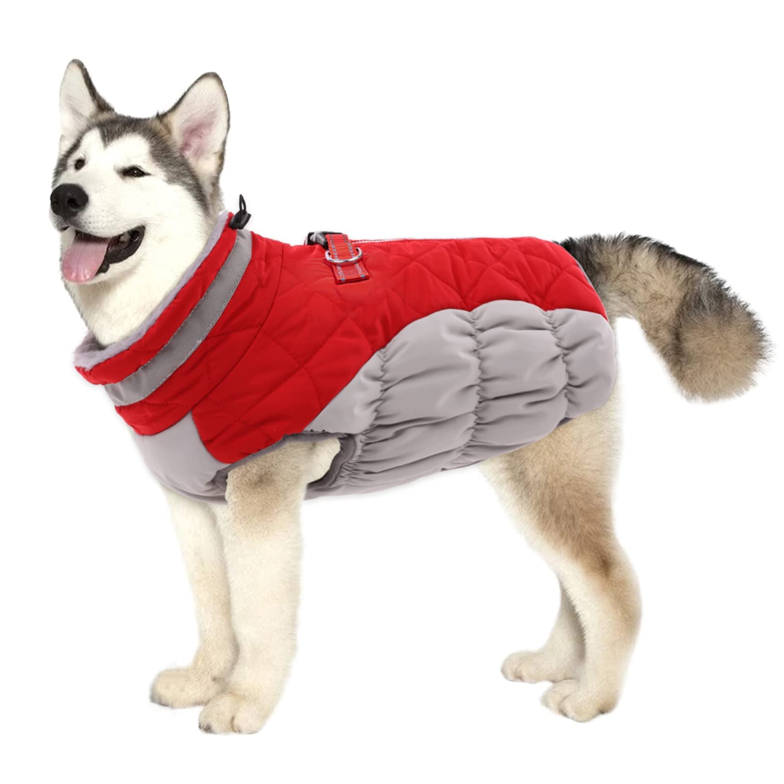 Lelepet Warm Dog Winter Coat Dog Coat Fleece Dog Jacket with Built in Harness Windproof Dog Cold Weather Coats Reflective Turtleneck XXLarge Dog Coat Waterproof Dog Coats for Small Medium Large Dogs