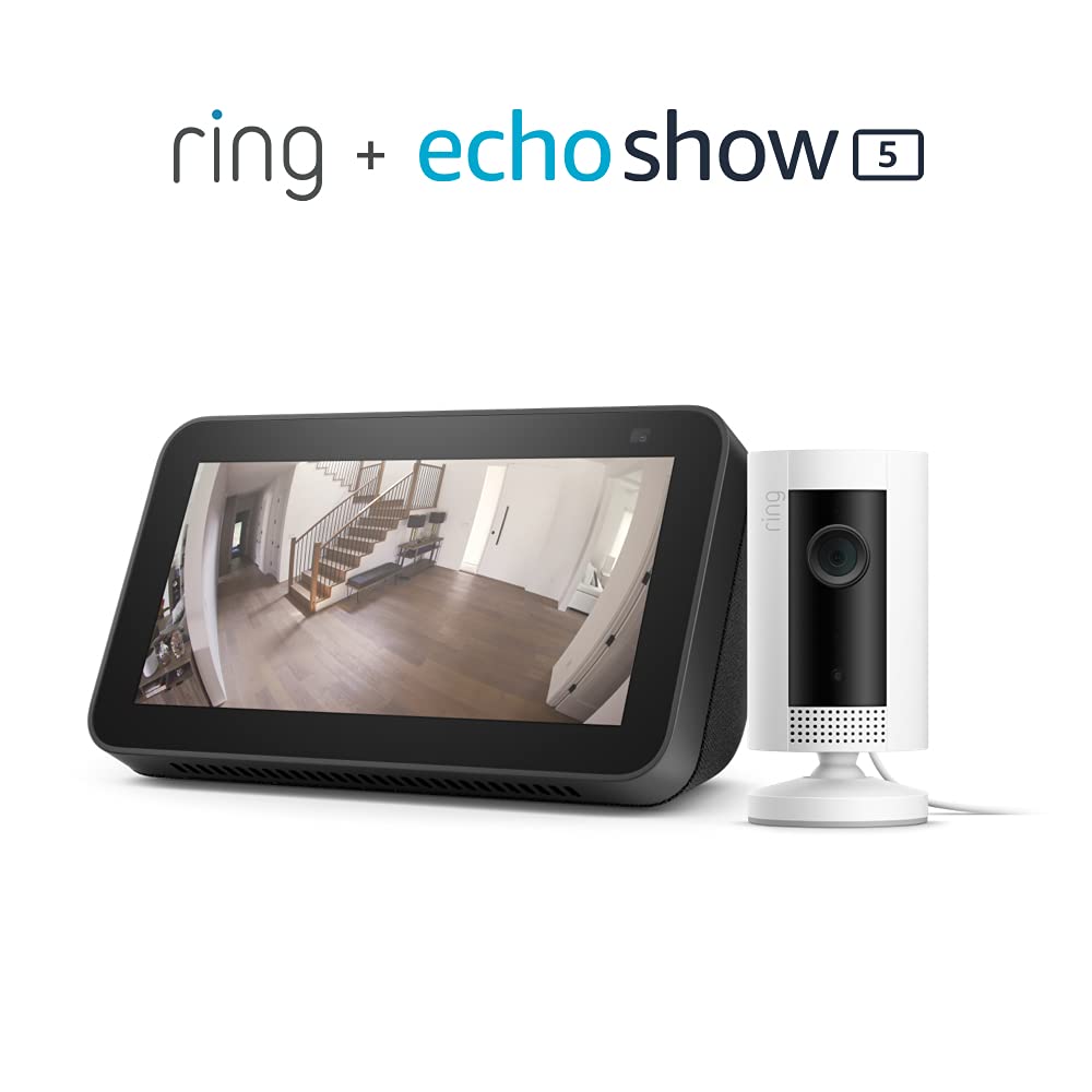 Ring Indoor Cam (White) bundle with Echo Show 5 (2nd Gen)