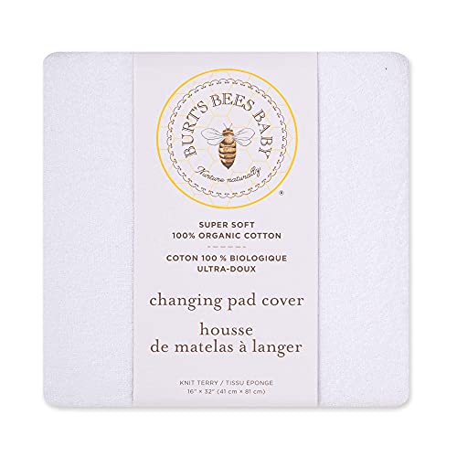 Burt's Bees Baby - Changing Pad Cover, 100% Organic Jersey Cotton Changing Pad Liner for Standard 16 x 32 Inch Changing Mats