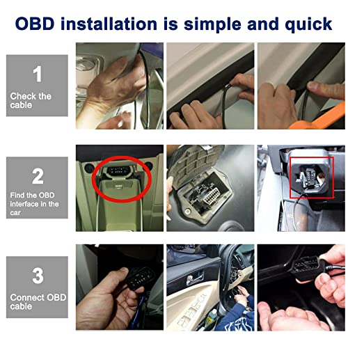 XMSJSIY OBD to USB Power Cable Adapter 16Pin OBD2 Male to 5V 2A USB Female Connector 12V 24V 36V to 5V 2A with Switch Button for Dash Camera Phone Car GPS DVR-0.5M/1.6FT