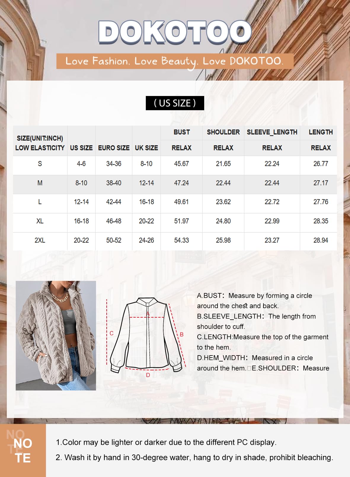 Dokotoo Women Fleece Winter Jackets Zip Up Casual Teddy Bear Long Sleeves Tops Side Pockets Oversized Short Coats Baggy Outerwears,Gray XX-Large