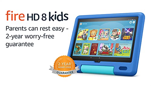 Amazon Fire HD 10 Kids tablet, 10.1", 1080p Full HD, ages 3–7, 32 GB, Sky Blue