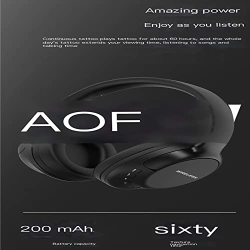 Grandeals Bluetooth Headphones Over-Ear,60 Hours Playtime Foldable Lightweight Wireless Headphones Hi-Fi Stereo,Bass Adjustable Headset with Built-in HD Mic,FM,AUX/TF for PC/Home, Khaki