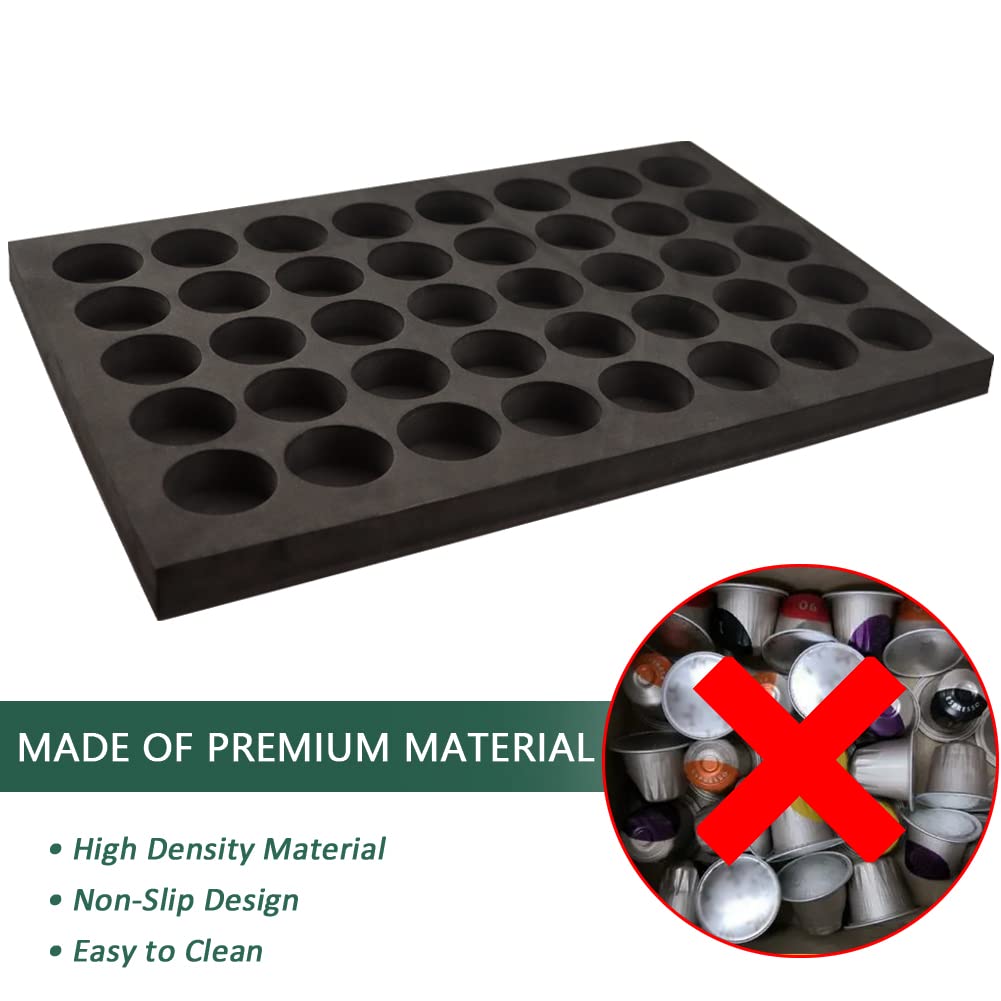 Coffee Pod Holder Compatible with KCup Keurig Pods Coffee Holder Drawer Organizer Tray for Kitchen Office Home Holds 40 Coffee Pods (16.5β X 11β)