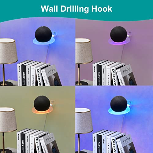 PLZRMBME Light Guide Wall Mount for Dot 5th Gen 2022, for Dot 4th & 5th Generation Smart Speaker Apple HomePod Mini Frosted Matte Removable for Bedroom Living Room Bathroom (1-Pack Circular)