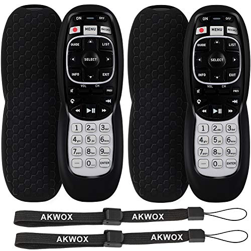 2-Pack AKWOX Silicone Protecitve Case for DirecTV RC73 Remote Control, Anti-Slip with Lanyard Shockproof Case Cover Compatible with DirecTV RC70,RC70H,RC71,RC71H,RC72,RC73B