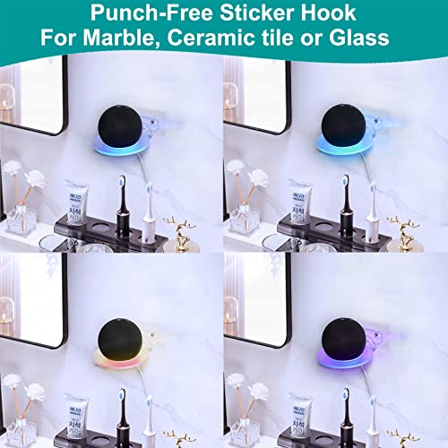 PLZRMBME Light Guide Wall Mount for Dot 5th Gen 2022, for Dot 4th & 5th Generation Smart Speaker Apple HomePod Mini Frosted Matte Removable for Bedroom Living Room Bathroom (1-Pack Circular)