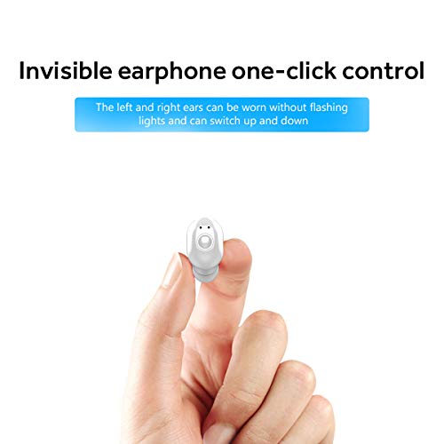 AIYIBEN Wireless Earphones, Wireless Sports Bluetooth Earphone Mini Earbud with Noise Cancelling for iPhone X/8/7/6s Plus Samsung Galaxy S8, S8 Plus (White)