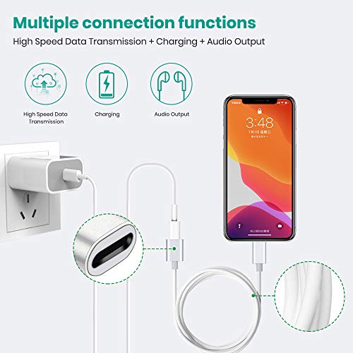 MeloAudio 3.3FT TPE Extension Cord Cable Charging Sync Video & Audio Compatible with iOS Devices (Phone/Pad/Pod), Male to Female Dock Cable Extender Connector Case Adapter