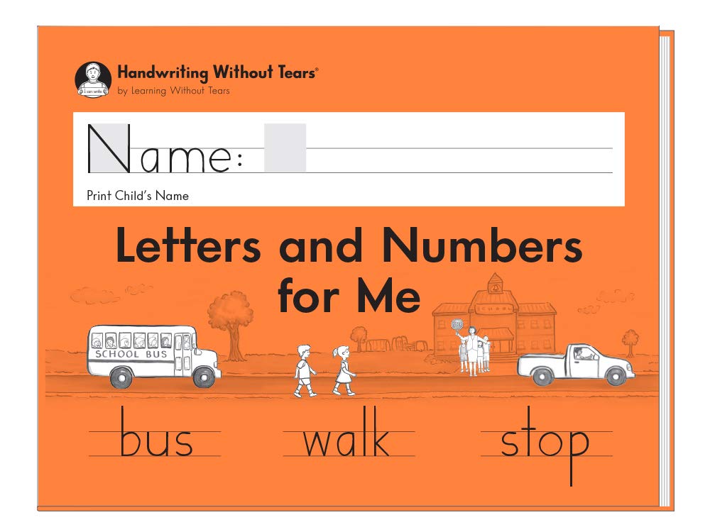 Learning Without Tears - Letters and Numbers for Me Student Workbook, Current Edition - Handwriting Without Tears Series - Kindergarten Writing Book - Capital Letters, Numbers - For School or Home Use