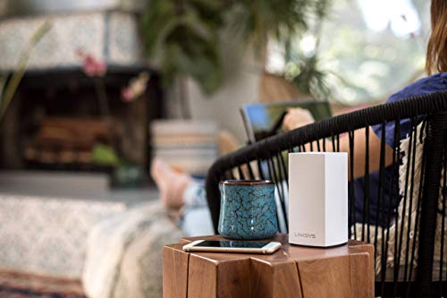 Linksys Velop Whole Home WiFi Router White Dual-Band Series, 1500 Sq Ft Coverage, 1 Pack Expandable! (AC1200) (Renewed)