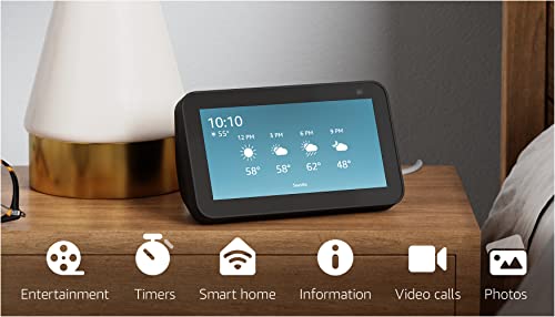 Echo Show 5 (2nd Gen, 2021 release) | Smart display with Alexa and 2 MP camera | Charcoal | with Wyze Cam V3