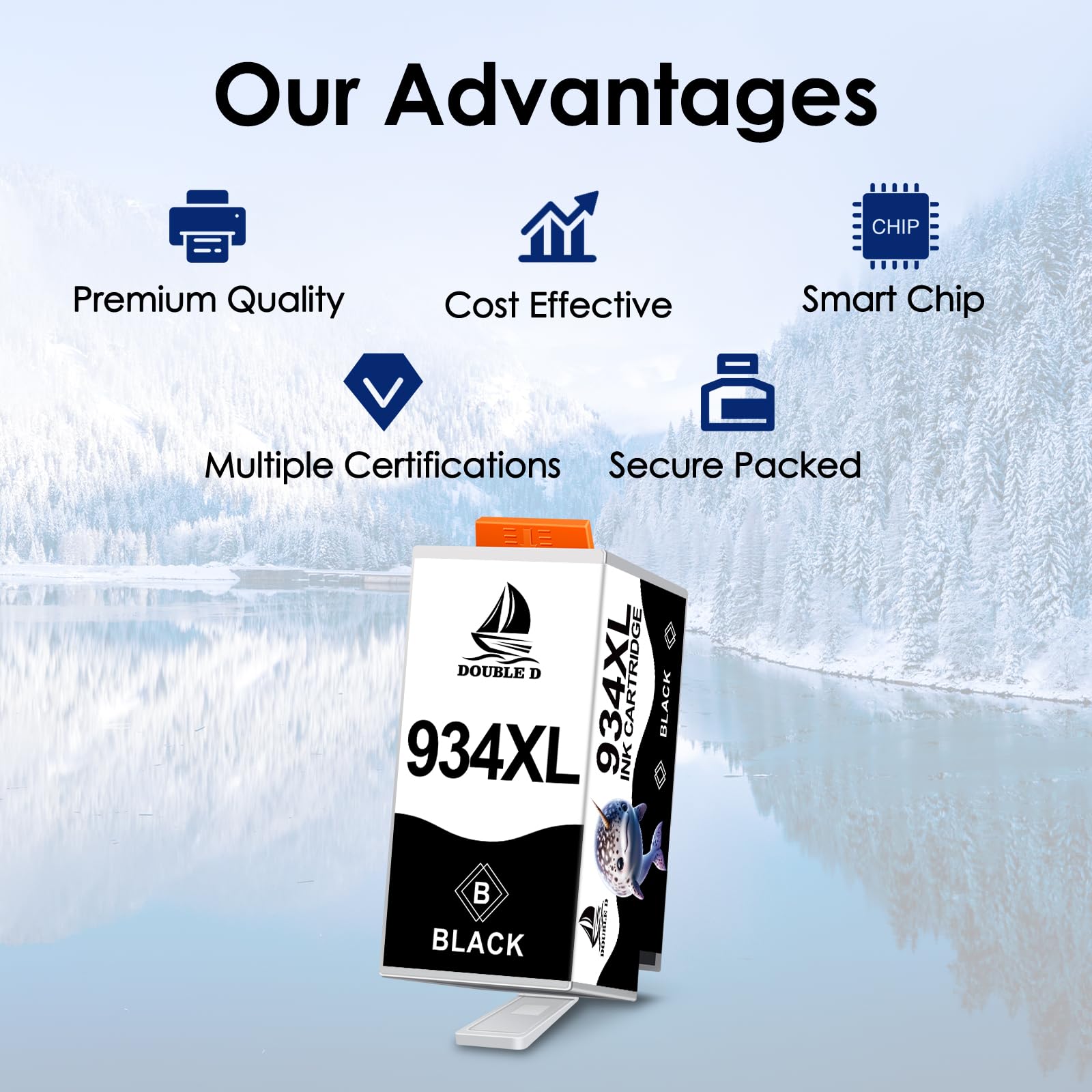 DOUBLE D 934 and 935 Ink Cartridges Compatible Replacement for HP 934XL 935XL for HP Officejet Pro 6830 6230 6815 6835 6812 6820 6220 6810 Printers (2 BK,1 C,1 M,1 Y, 5Pack)