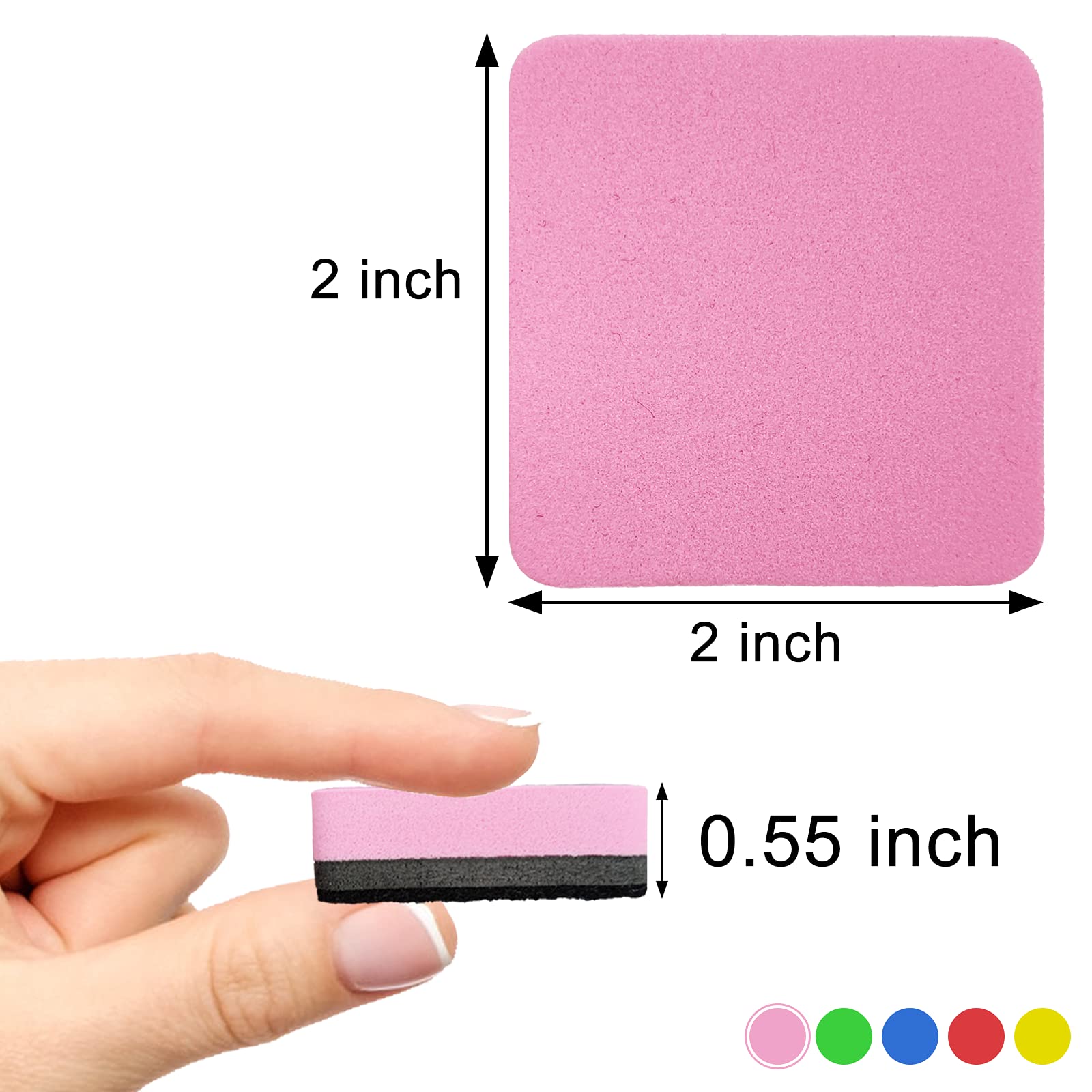 30 Pack Whiteboard Eraser for Kids and Adults, Washable and Reusable Magnetic Whiteboard Eraser for Cleaning Dry Erase Markers on Magnetic Soft Whiteboard, Glass Whiteboard and Dry Erase Board