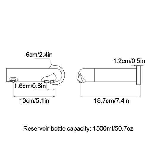Unique 2-in-1 Automatic Soap Dispenser for Kitchen Sink W/Automatic Hand Senso,Built-in for Wall,Hand Sanitizer Dispenser Wall Mount Liquid Dispenser