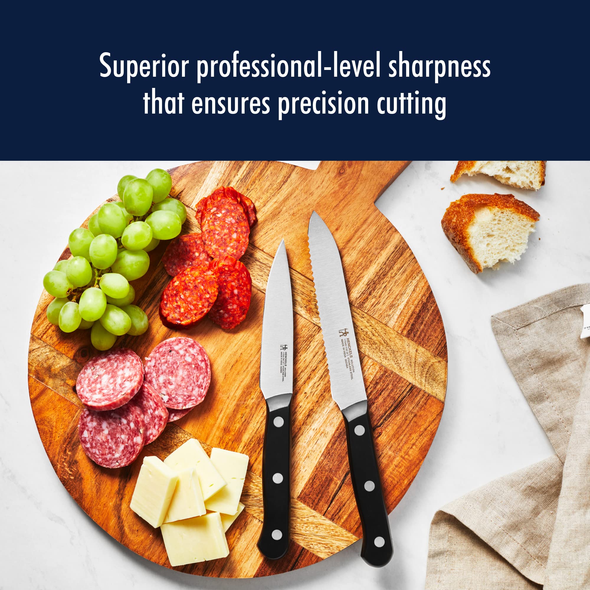 HENCKELS Solution Razor-Sharp 4-inch Paring Knife, German Engineered Informed by 100+ Years of Mastery