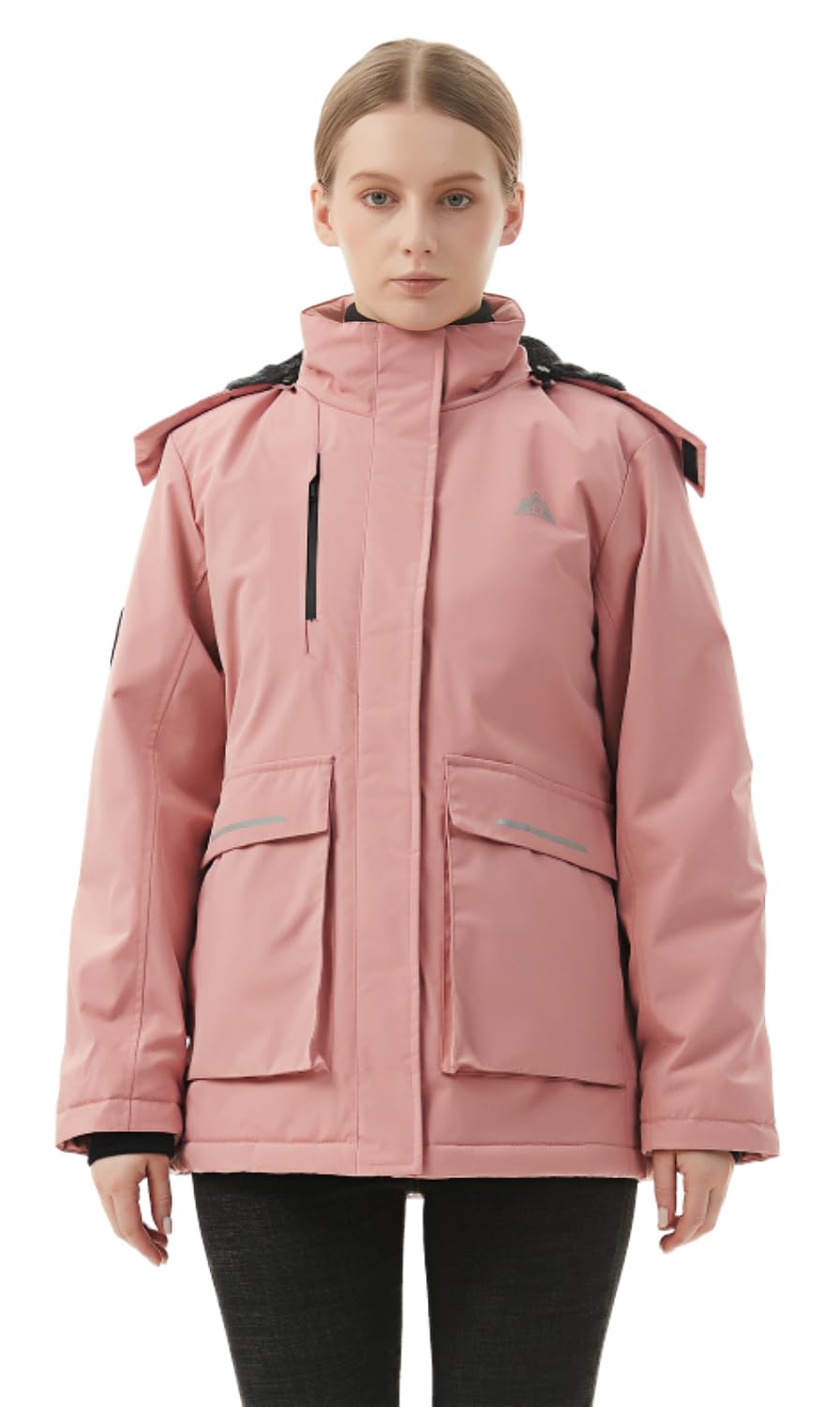 MOERDENG Women's Waterproof Winter Snow Coat Windproof Ski Jacket Hooded Snowboarding Jackets