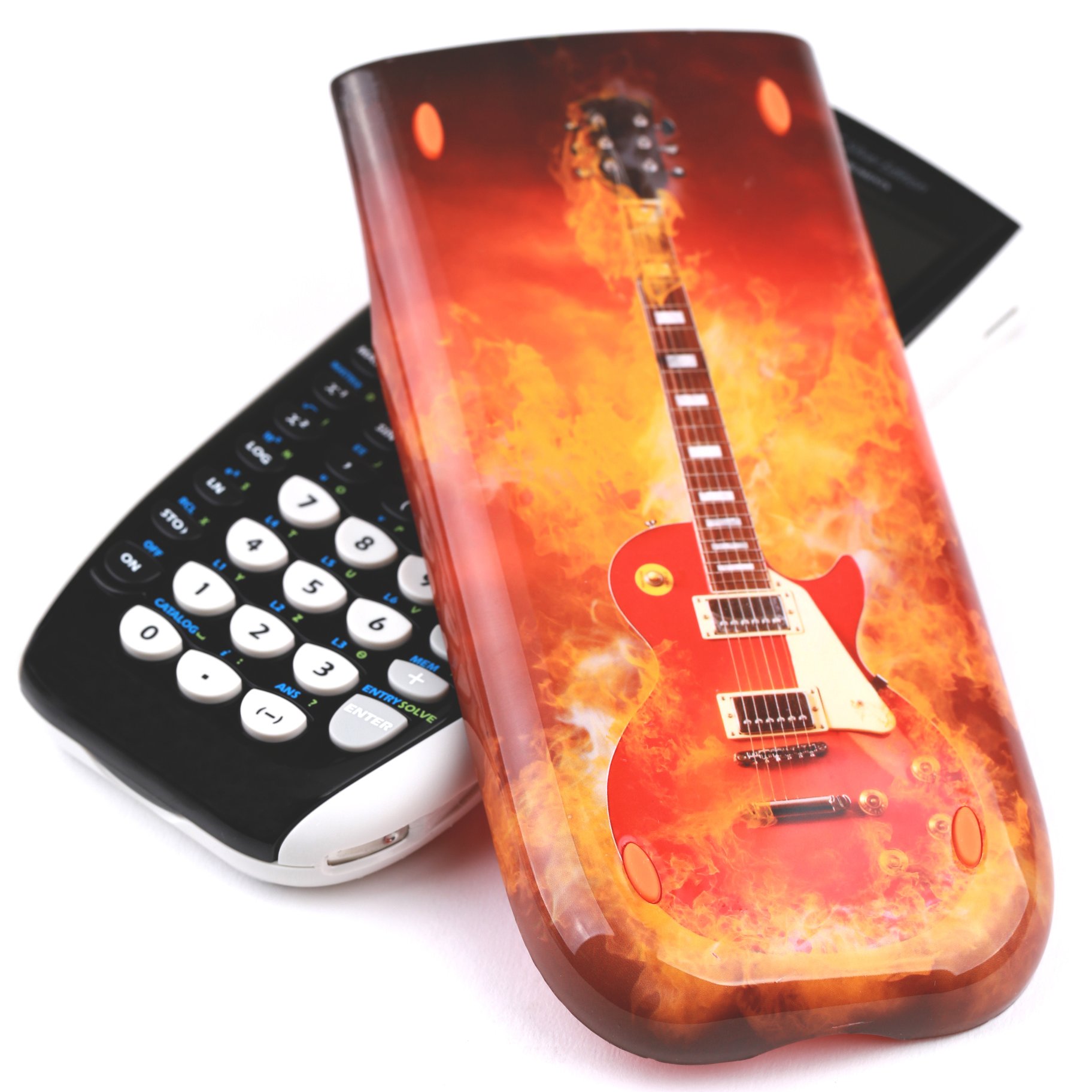 Guerrilla Guitar Hard Slide Case-Cover for TI 84 Plus, TI 84 Plus C Silver Edition Color, TI 89 Titanium Graphing Calculators