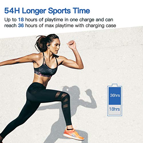 Bluetooth Headphones Linpa World Wireless Earbuds for Sports 54hours Playtime with Charging case