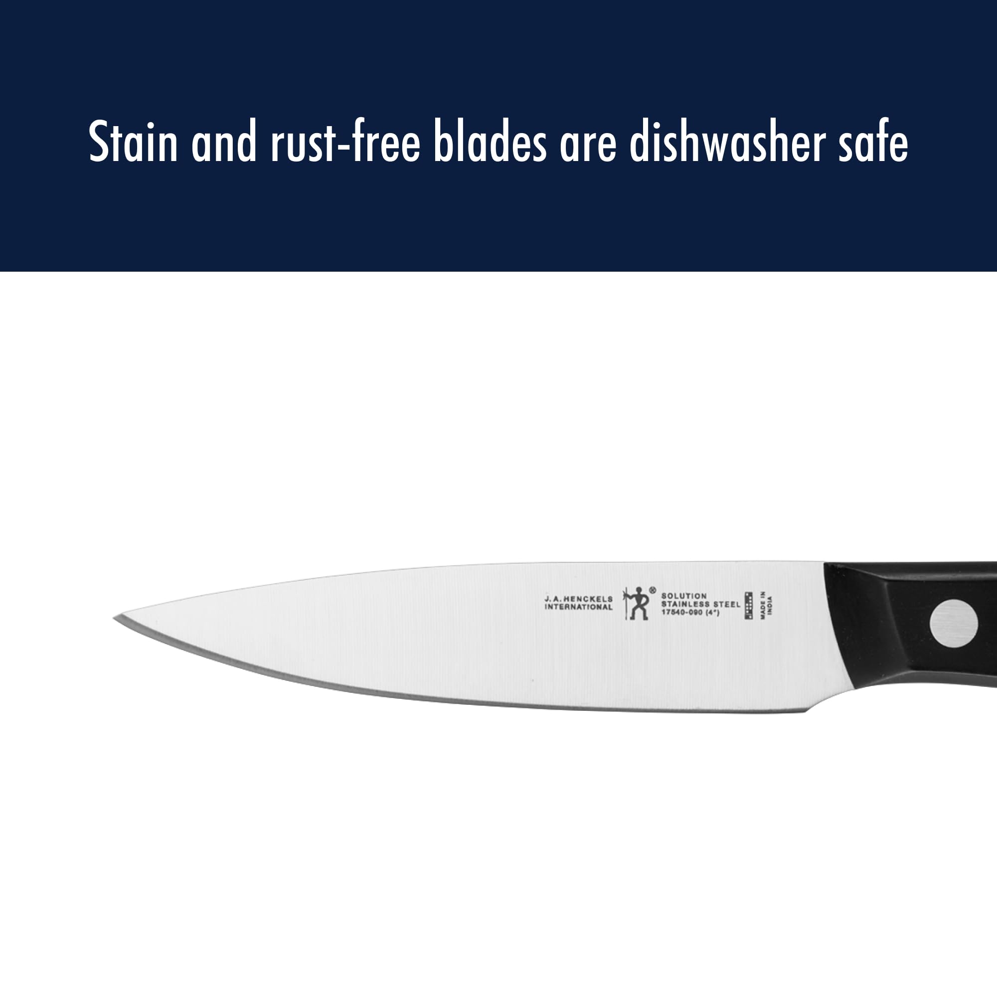 HENCKELS Solution Razor-Sharp 4-inch Paring Knife, German Engineered Informed by 100+ Years of Mastery