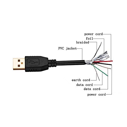 USB A to A Male Cable 30Ft,Tan QY USB to USB Cable USB Male to Male Cable Double End USB Cord with Gold-Plated Connector for Hard Drive Enclosures, Printers, Modems, Cameras(10M/30Ft)