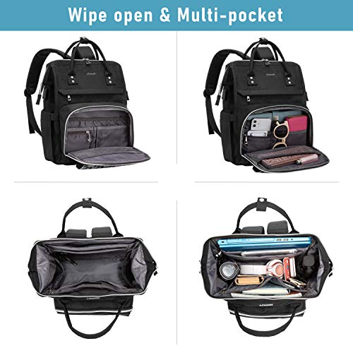 LOVEVOOK Laptop Backpack for Women,17 Inch Work Travel Bag Business Computer Bags Teacher Doctor Nurse Backpack Purse, College Backpack (Upgraded)