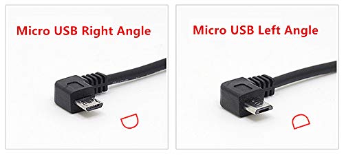 LARRITS Extra Long 15FT USB 2.0 A to Micro B USB Cable 90 Degree Right Angle Charge Cord with 5pc Wiring Clips for Car Dash Cam GPS Navigation DVR Digital Camera Camcorder Security Cam…