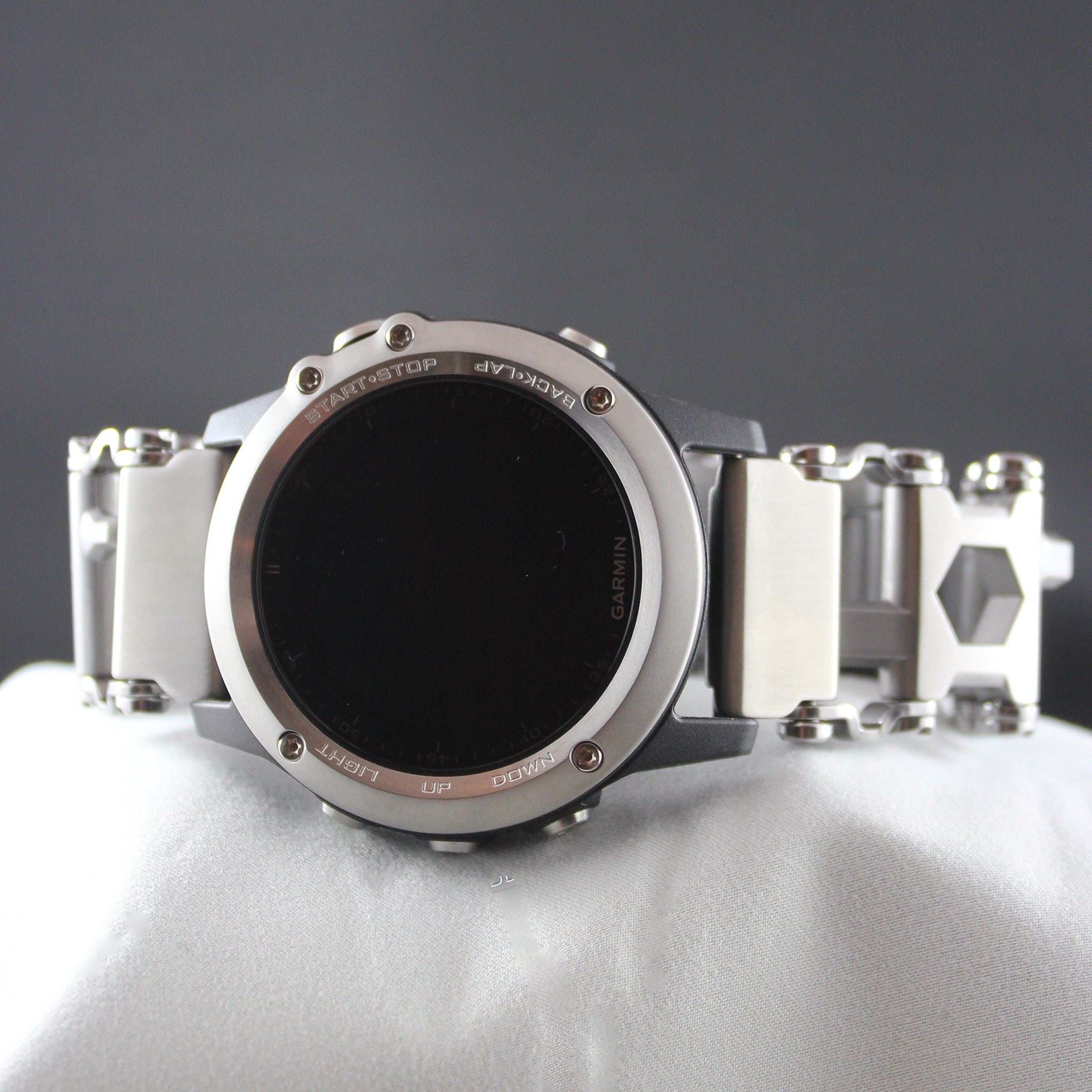 Link- watch adapter compatible with LEATHERMAN TREAD - Stainless Steel (compatible with Apple watch 44mm/ 42mm, Stainless Steel, TREAD)