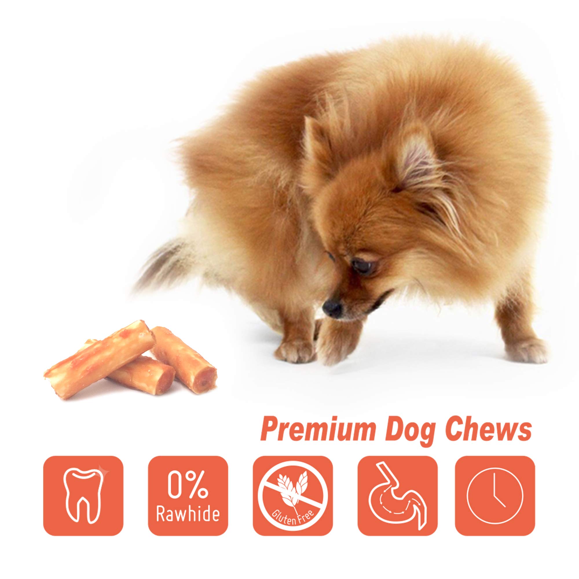 LuvChew Premium Dog Chew Treats Chicken Retriever Rolls for Large Dogs, Rawhide Free, Grain Free, Highly Digestible,Large 7" 2pcs/Pack x 2pack