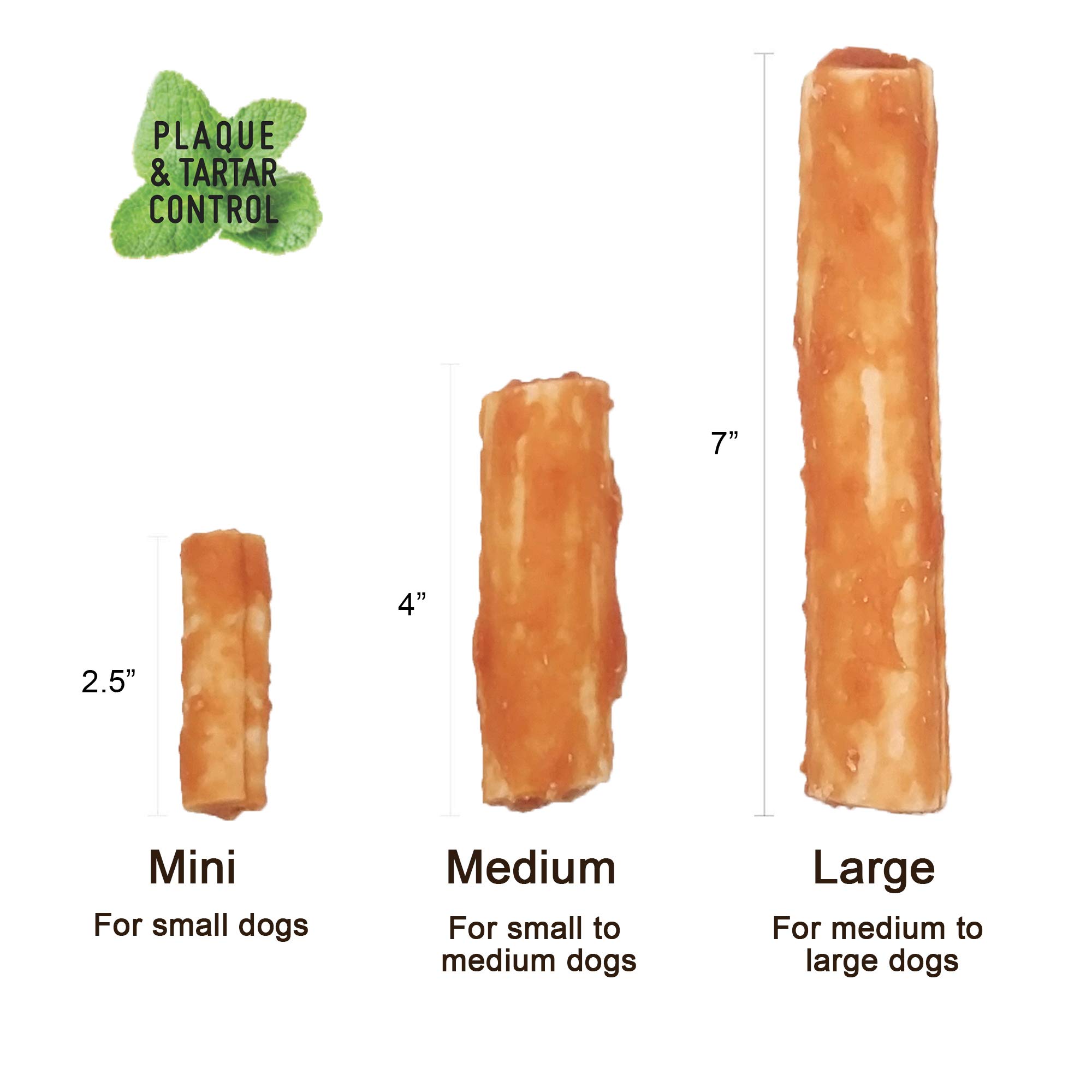 LuvChew Premium Dog Chew Treats Chicken Retriever Rolls for Large Dogs, Rawhide Free, Grain Free, Highly Digestible,Large 7" 2pcs/Pack x 2pack