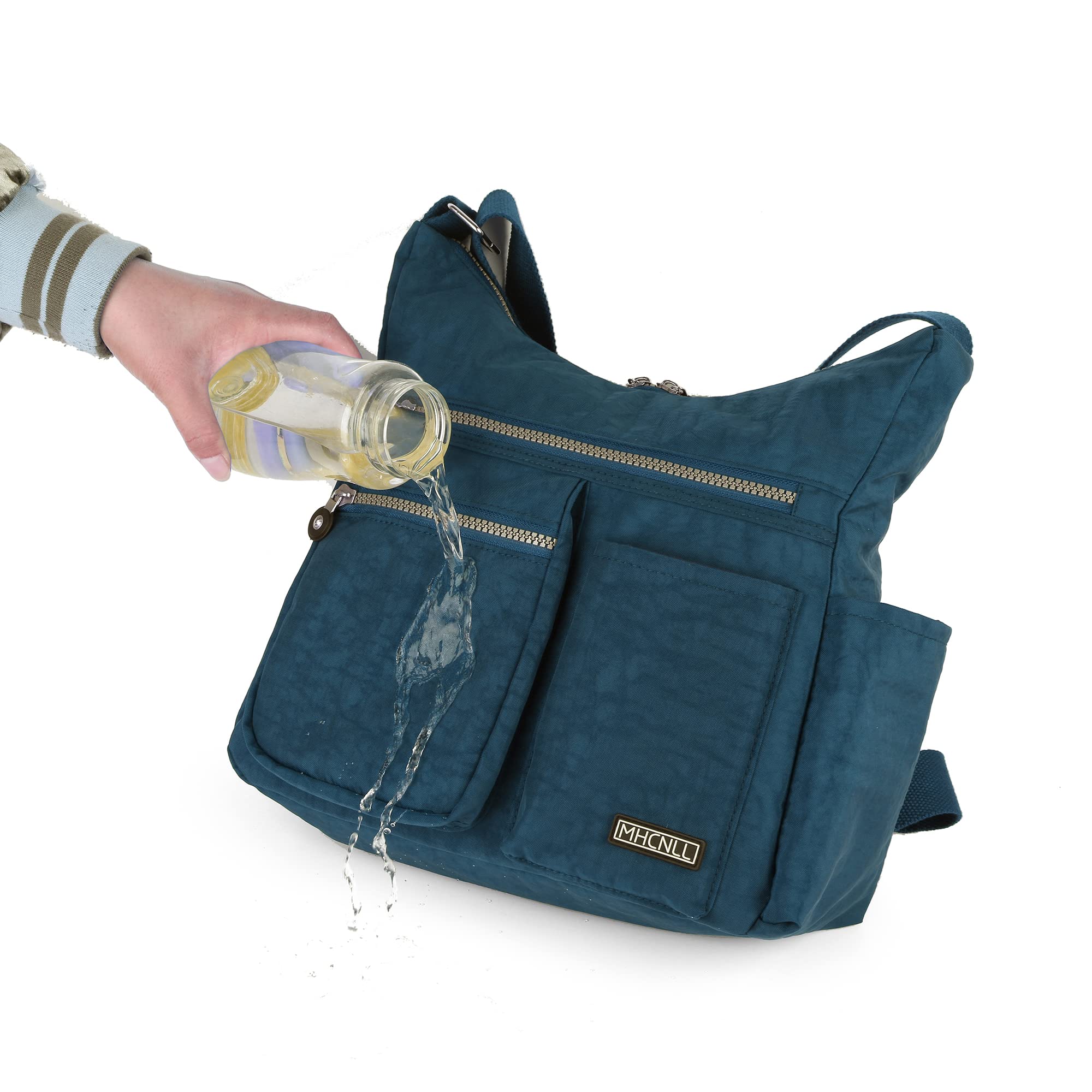 MHCNLL Crossbody Bag with Anti Theft RFID Pocket - Women Lightweight Water-Resistant Purse (Navy blue)